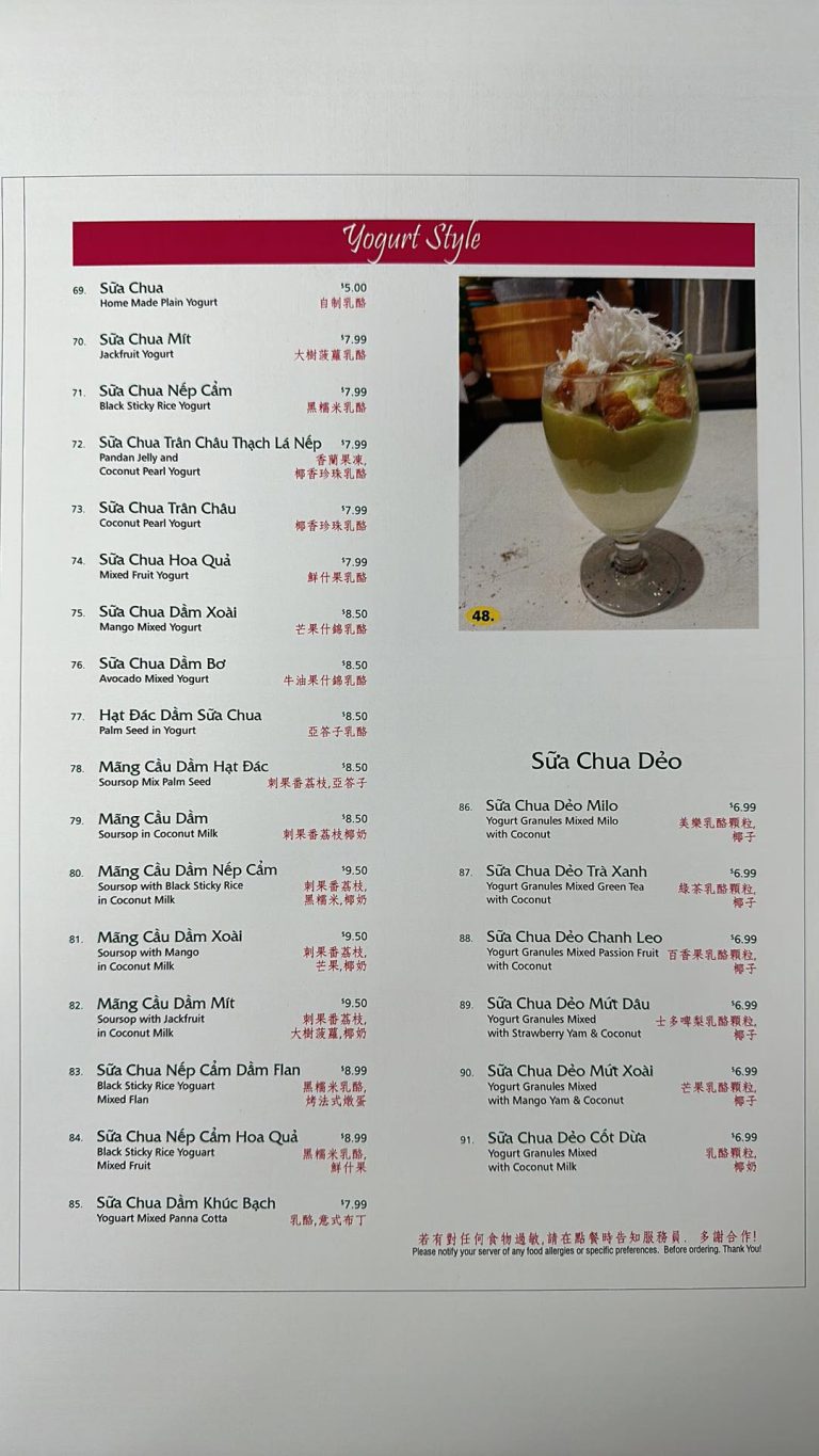 Tina Cake Desserts - Number One Vietnamese Desserts and Foods In Vancouver